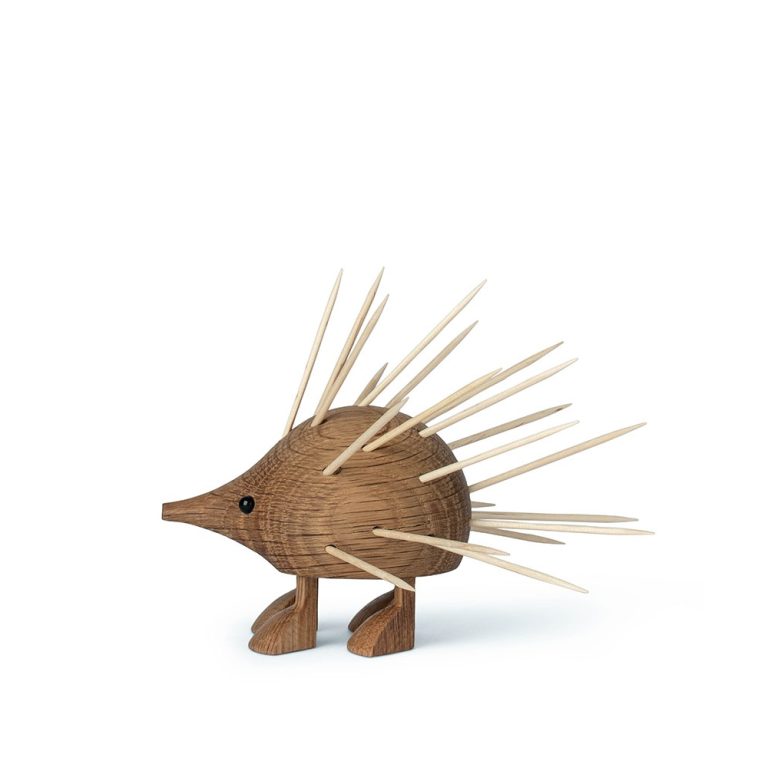 Gunnar Flørning - Pindsvin 9 cm., Eg - CC Isenkram