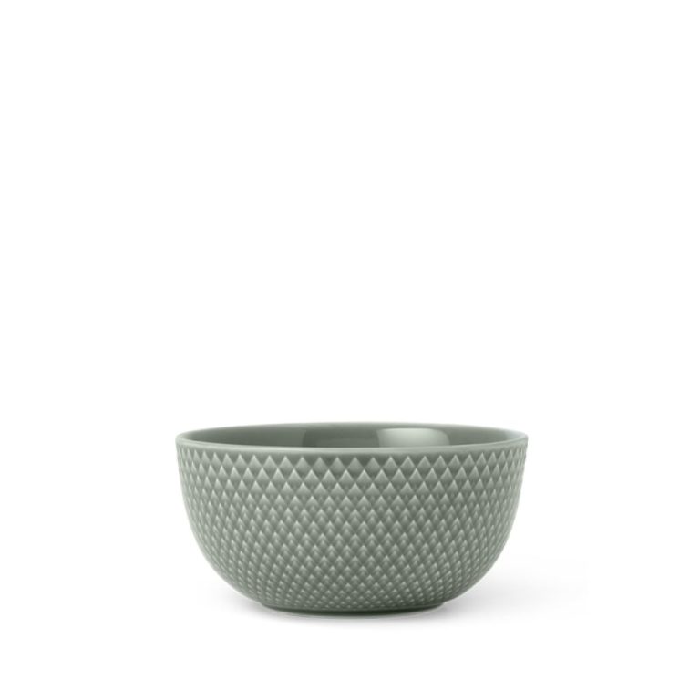 Lyngby Porcelæn - Rhombe Earth skål 13 cm moss - CC Isenkram